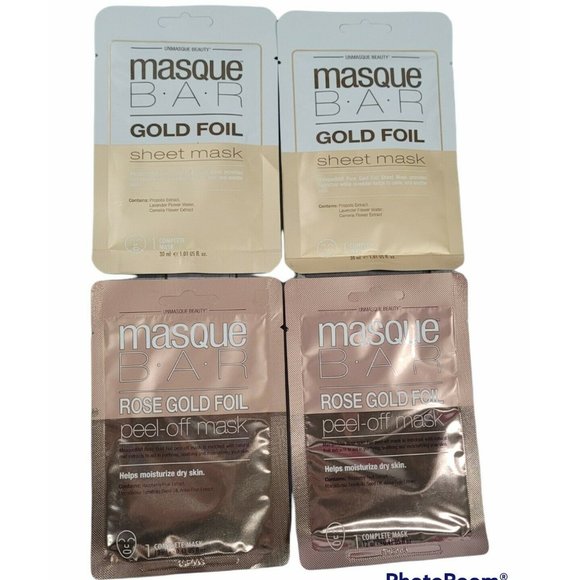 Masque Bar | Skincare | 4 Masque Bar Sheet Mask Hydrating Gold Foil ...